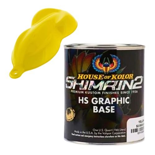 House of Kolor S2-SG04 HS Yellow Solid Graphic Basecoat, Qt