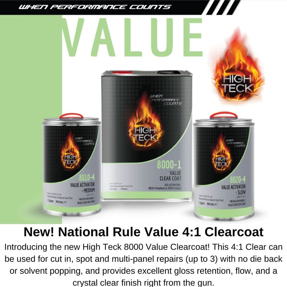 New Clearcoat in Stock! The High Teck 8000 4:1 Value Clearcoat