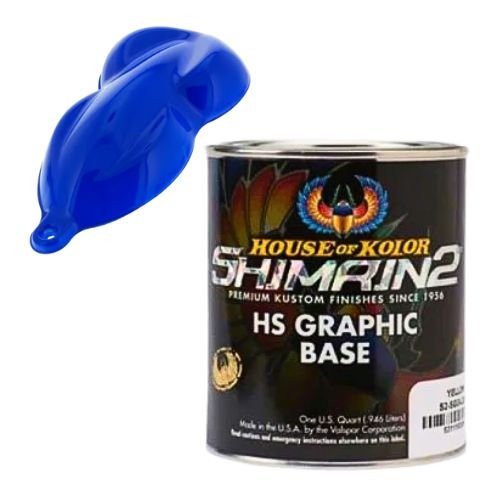 House of Kolor S2-SG06 HS Blue Solid Graphic Basecoat, Qt