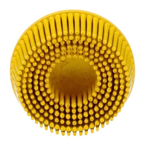 Scotch-Brite 07525 2" Yellow Roloc Bristle Disc, Med Grade, 10 pk