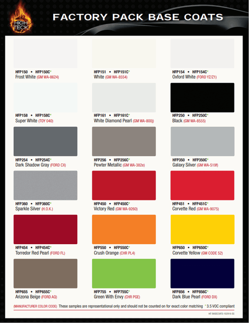 Pewter Metallic GM WA-382E Basecoat Paint, Gallon, High Teck HFP256